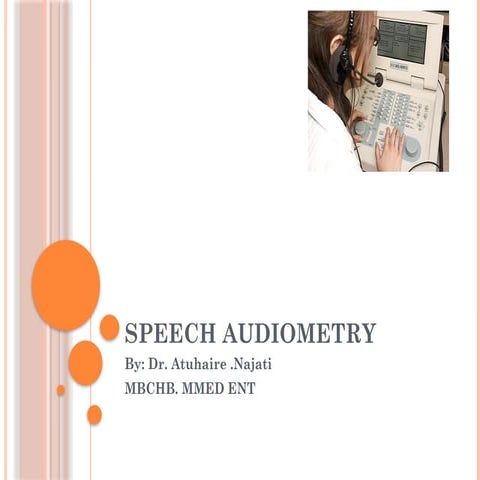 Speech audiometry & masking | PPTX