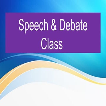 Speech Class- PPT on speech class. How to become an effective speaker ...