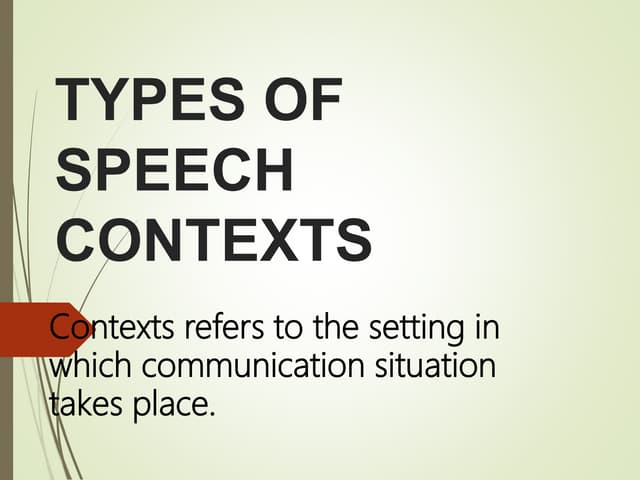 Types of speech act | PPTX