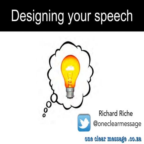 Speech design by One Clear Message | PPT