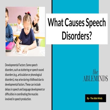 What Causes Speech Disorders? | PPT