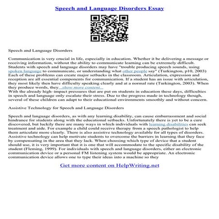 Speech Essay Sample | PDF