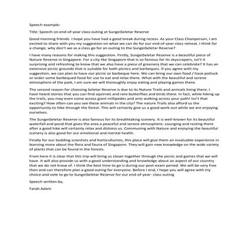 Speech example 4N | DOCX