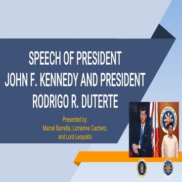 Speech of presidents | PPT