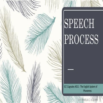 Speech process | PPTX