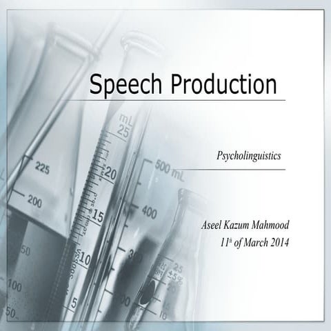 Speech production | PPT