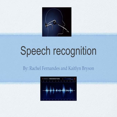 Speech recognition | PPT