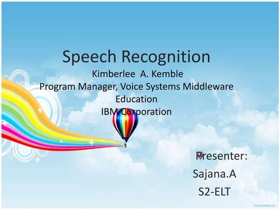 Speechrecognition 100423091251-phpapp01 | PPT
