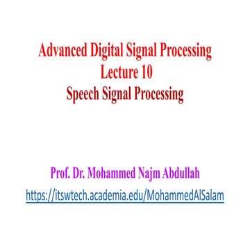 Speech_Signal_Processing for telecommunication engineering.pptx