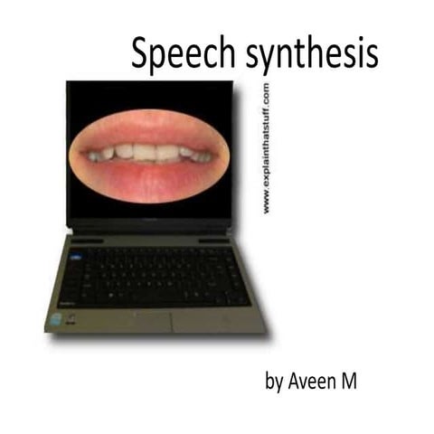 Speech synthesis in | PPTX
