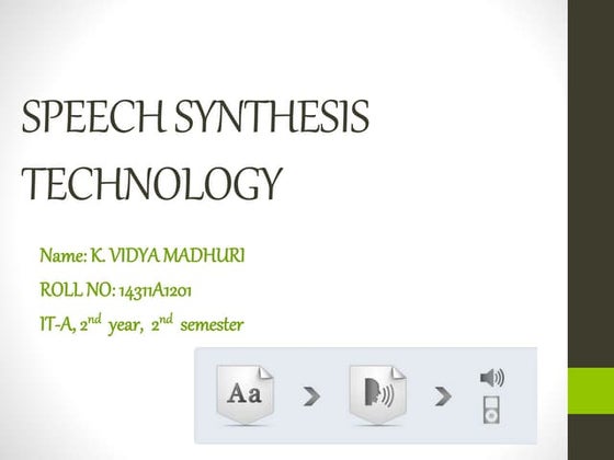 Speech Analysis | PPT