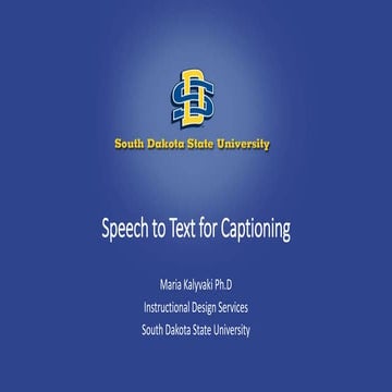 Speech to text | PPT