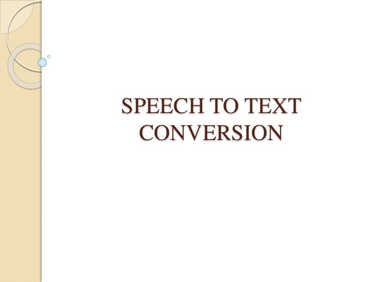 Speech To Text Conversion speech-to-text-conversion