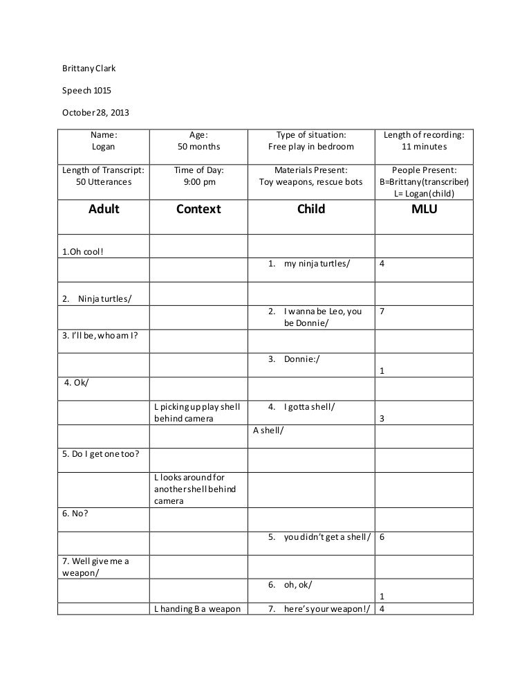 Speech Transcript Speech Transcript