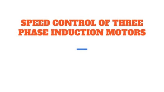 Split Phase Induction Motors Principle And Types Ppt
