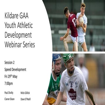 Linear Speed Development - Kildare GAA Youth Athletic Development ...
