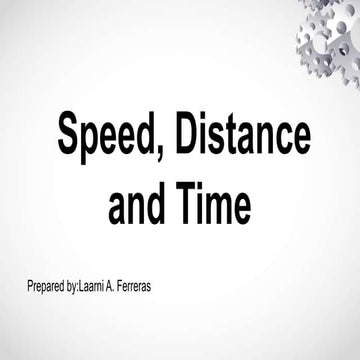 Distance speed time triangle - Race for the Line | PPTX