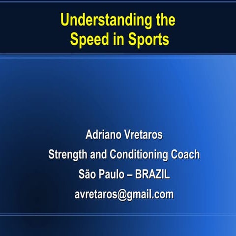 Understanding the Speed in Sports | ODP