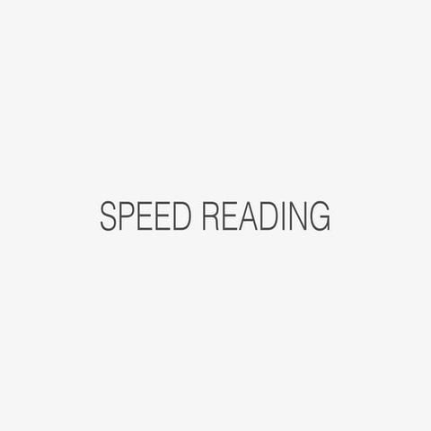 Speed reading | PDF | Books and Literature