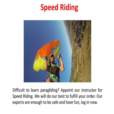 Speed Flying | PPTX