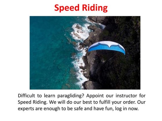 Speed Riding | PPTX | Sports