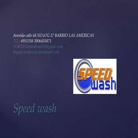 Speed wash | PPTX