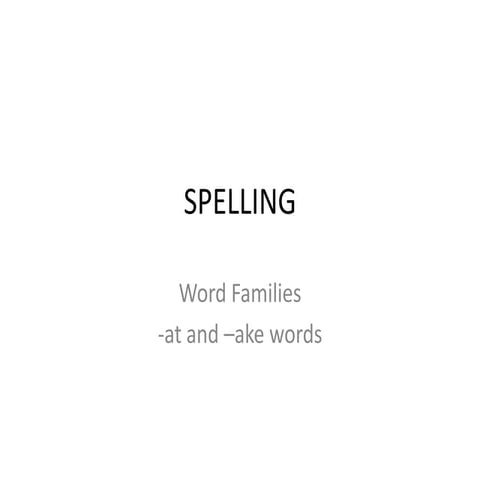 Spelling | PPT