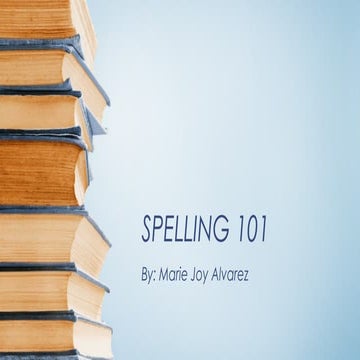 Spelling 101 | PPT