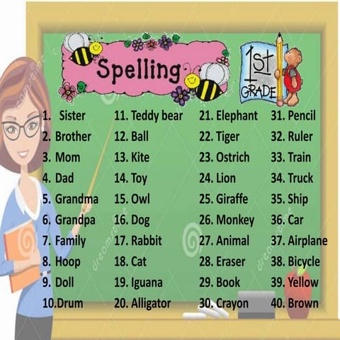 Spelling 1st grade | PPTX