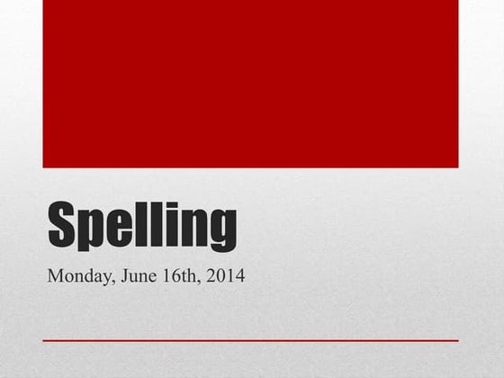 SPELLING WORDS L7 | PPTX