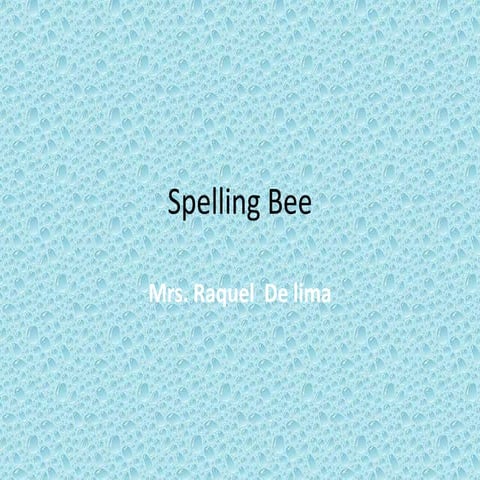 Spelling bee | PPTX