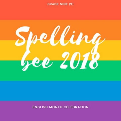 SPELLING BEE COMPETITION | PPTX