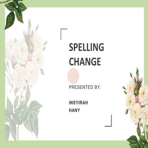 Spelling change | PPT