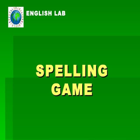 Spelling game | PPT
