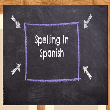 Spelling in spanish | PPTX