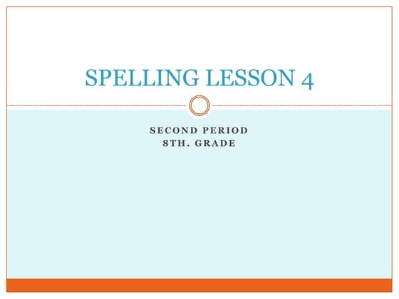Reading spelling first period words | PPT