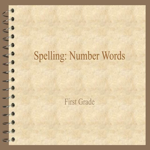 Spelling number words | PPT | Education