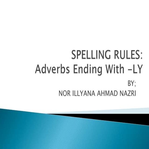 Spelling rules for adverb | PPTX