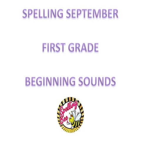 Spelling september | PPTX