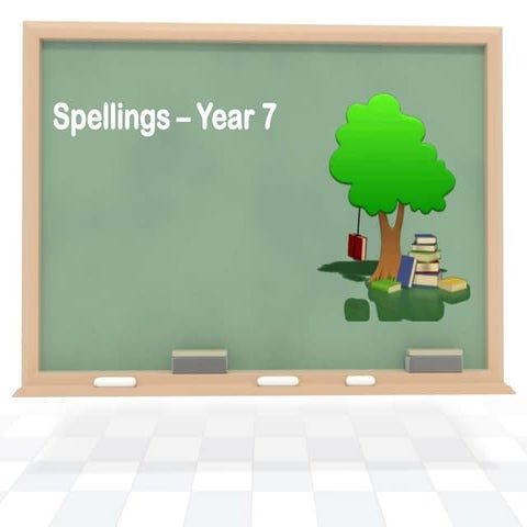 Spellings – year 7 | PPTX