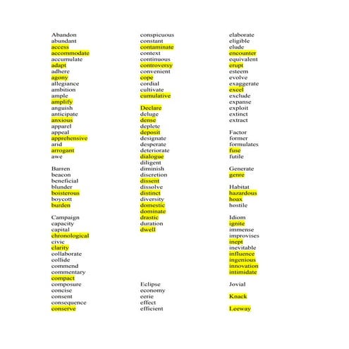 Spelling vocabulary | PDF