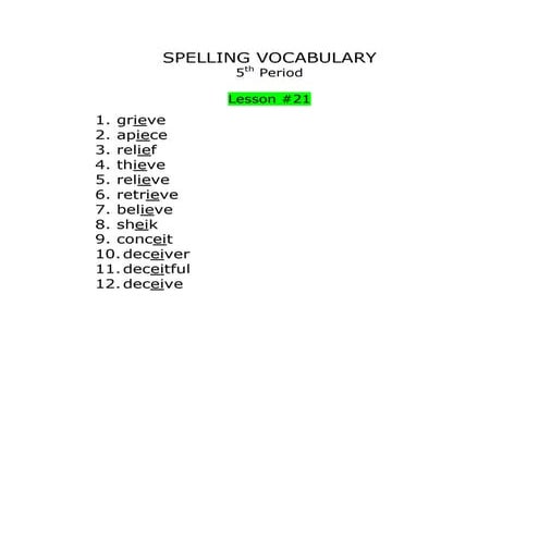 Spelling voc l#21 | DOCX
