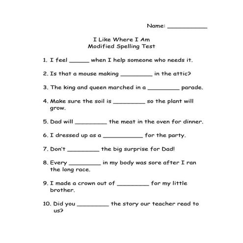 Spelling week 4 | DOC