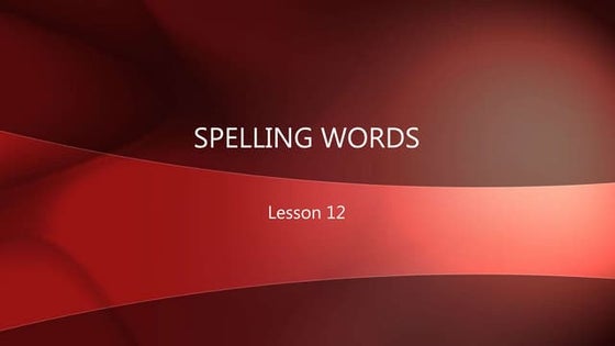Spelling words lesson 14 | PPTX