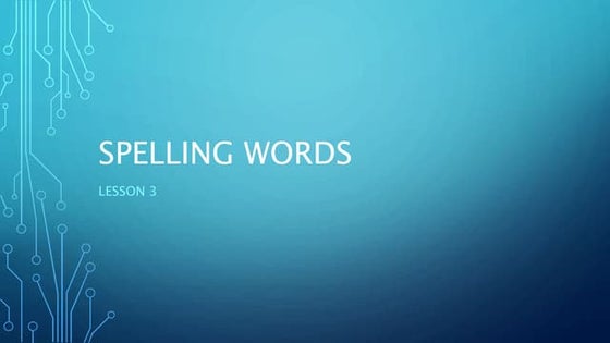 Spelling words lesson 14 | PPTX