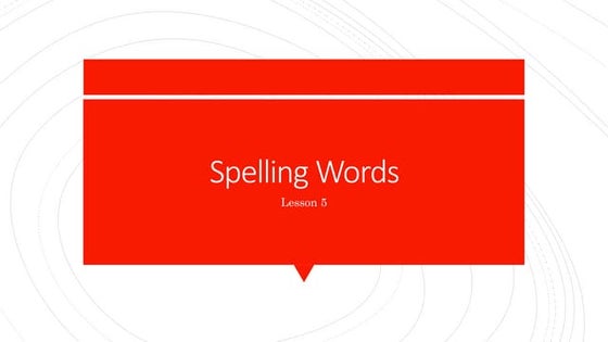 Spelling words lesson 14 | PPTX