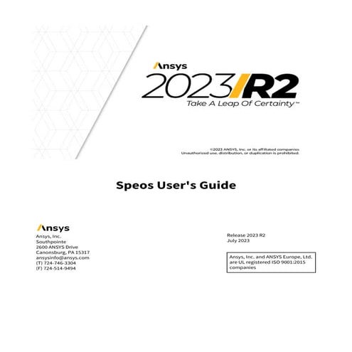 The Introduction of Speos 2023R2 Users Guide | PDF