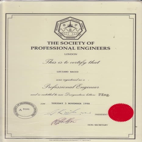 My Society of Professional Engineers Register Certificate | PDF