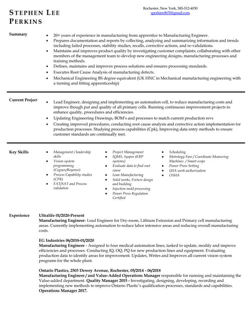 Ron's Resume | PDF