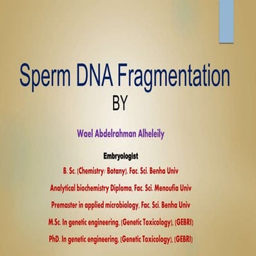 Sperm dna fragmentation | PPTX